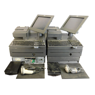 (2) IBM 4800-J22 POS System Retail Cash Registers 700 Series w/ Scanner ...