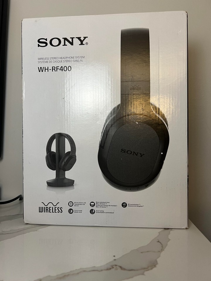 Sony RF400 RF Wireless Over the Ear Home Theater Headphone - Black | eBay