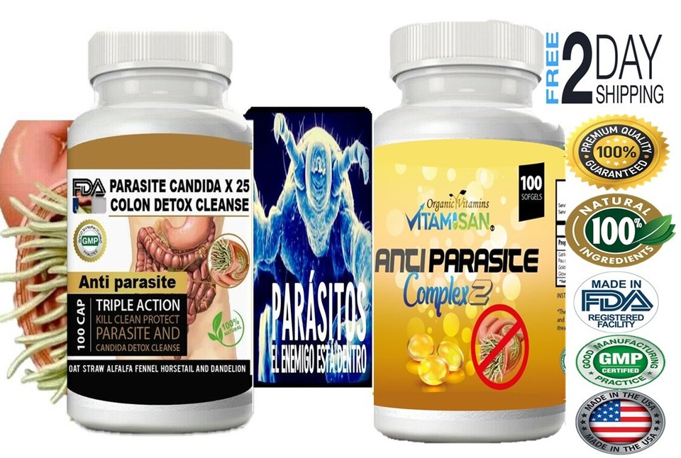 Parasite Cleanse Detox 100 CAPSULES - ANTI PARASITE COMPLEX 100 CAPS ...