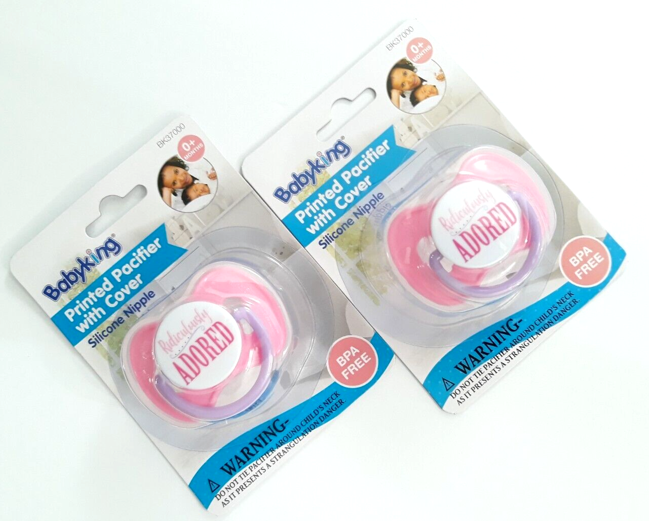2 EACH NEW BABY KING PINK RIDICULOUSLY ADORED PACIFIER 0+ MONTHS | eBay