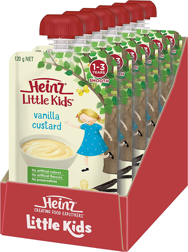 Little Kids Vanilla Custard Snack for Ages 1-3 Years 120 G (Pack of 6 ...