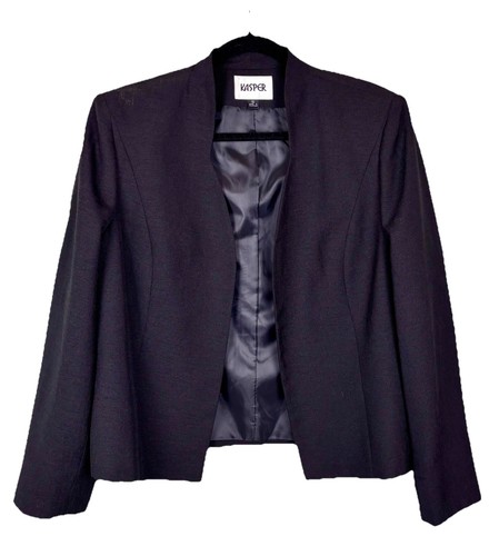 VTG Deadstock 80s Kasper Academia Whimsey Goth Size 16 Black Jacket ...
