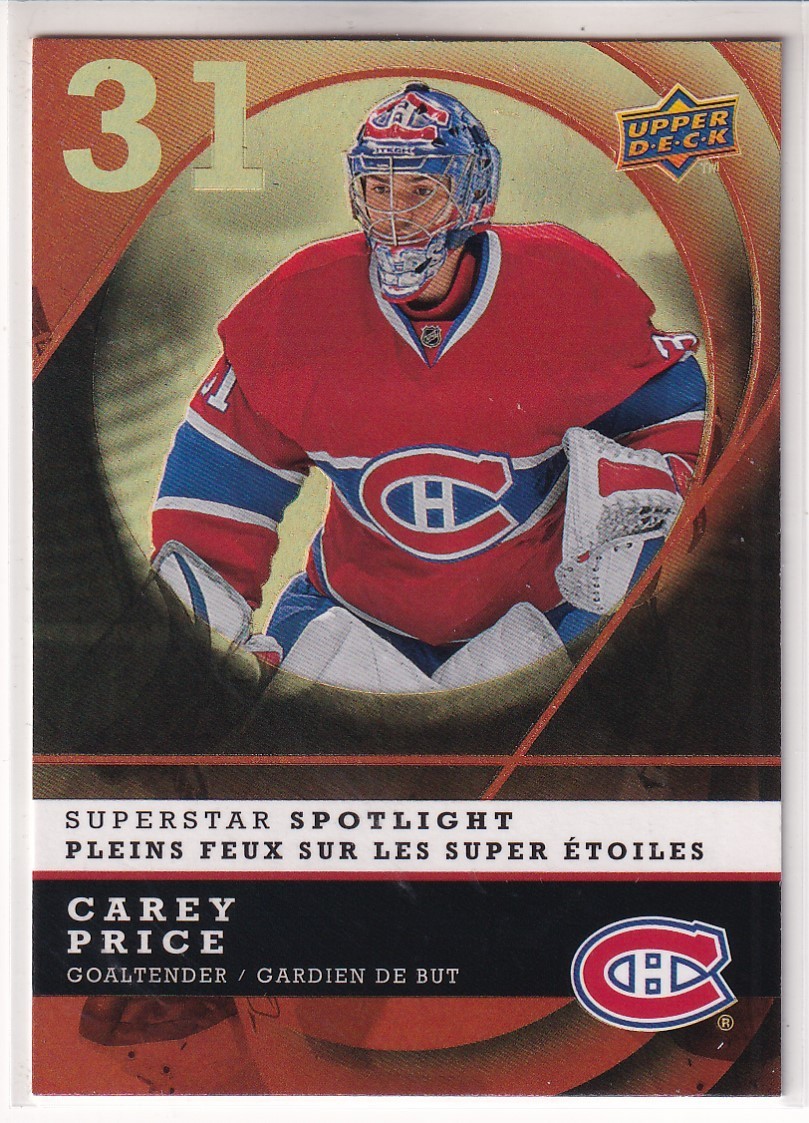 08/09 UD MCDONALD'S CAREY PRICE SUPERSTAR SPOTLIGHT INSERT #1 | eBay