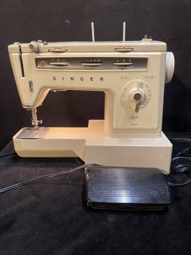 Singer Stylist 534 Vintage Sewing Machine W Pedal Tested & Works | eBay
