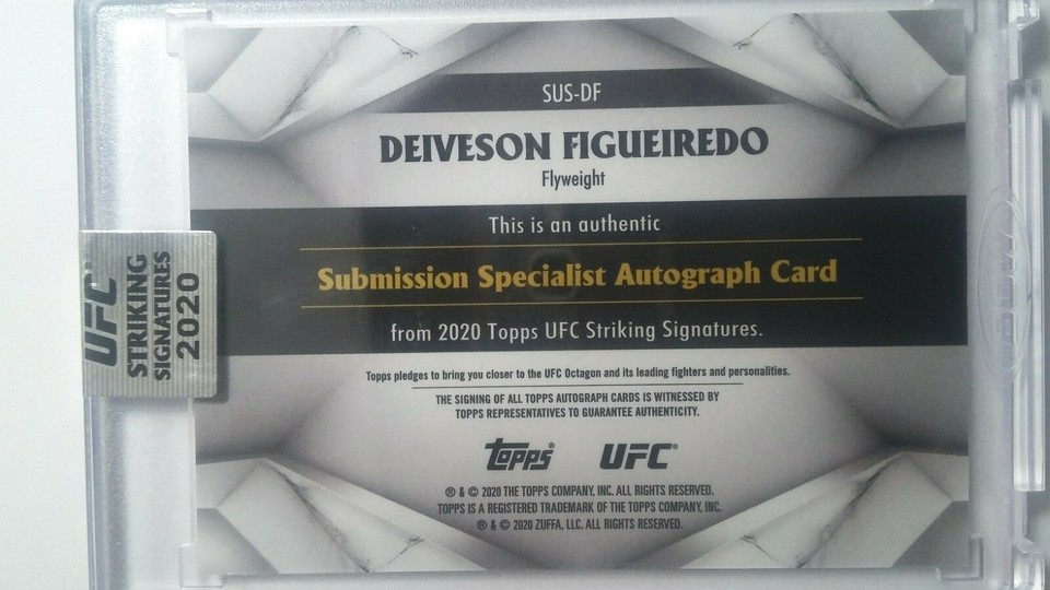 2020 Topps UFC Striking Signatures Dieveson Figueiredo 113/161 Auto ...