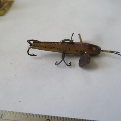 FISHING LURE DEVON 2" METAL RIGED SPINNING MINNOW GREEN | eBay