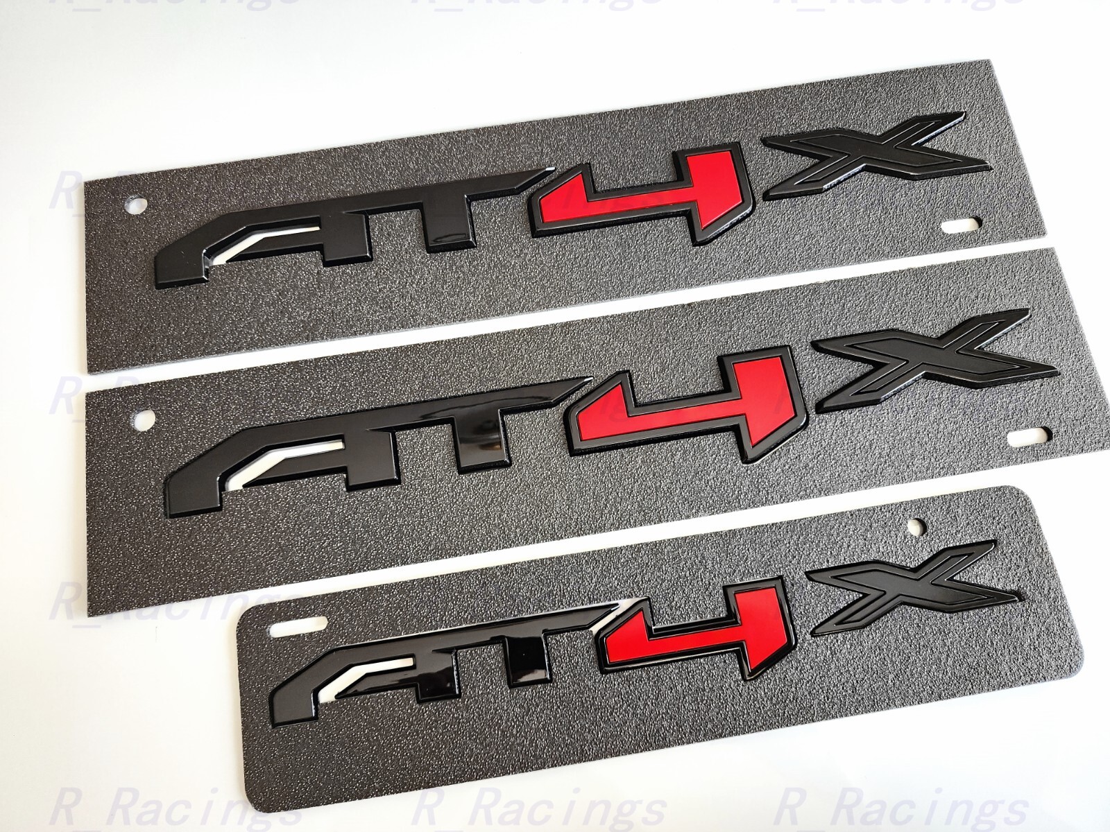 3PCS Gloss Black Red Doors Rear AT4X Emblems GMC 2023-2024 Sierra 1500 ...