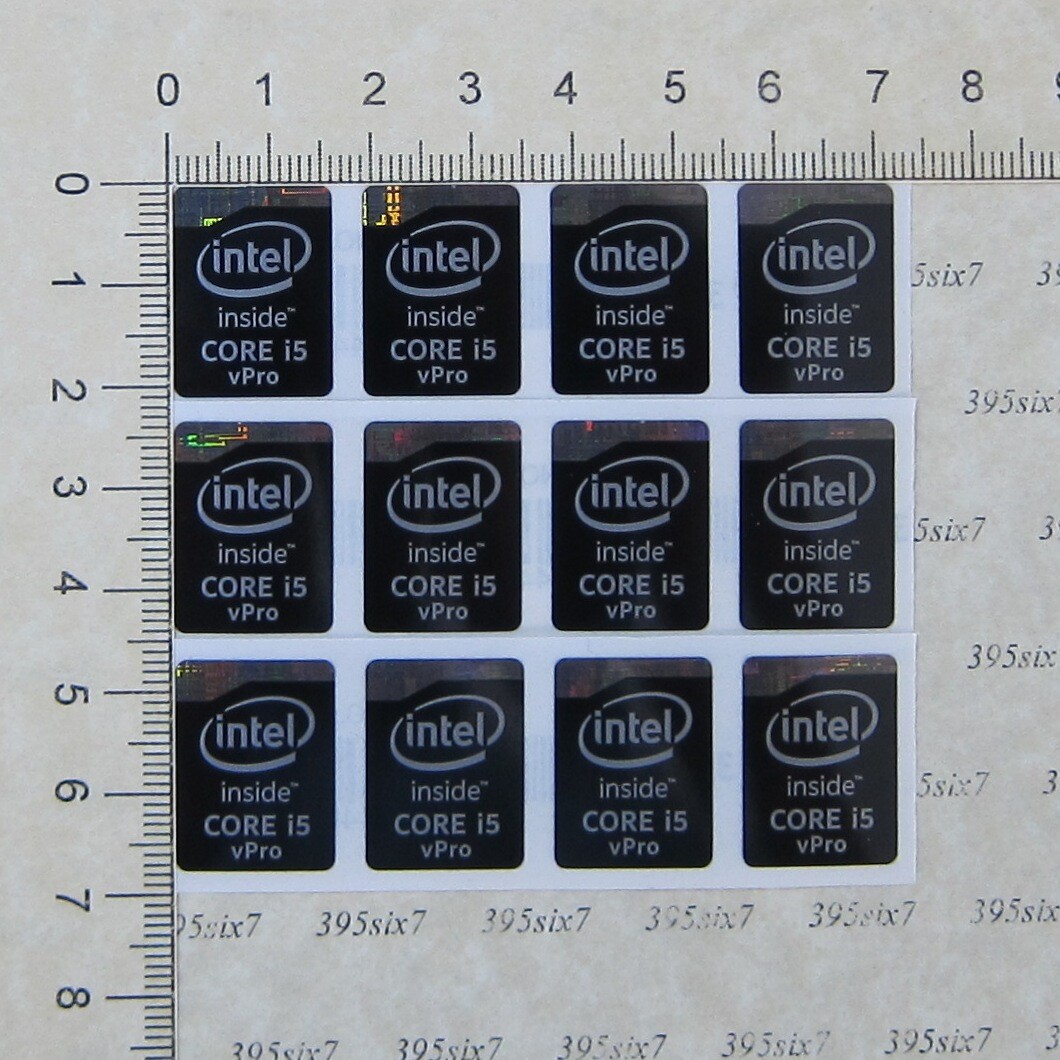 Laptop PC Processor Sticker (1st 3rd 4th 6th 7th 8th 9th 10th Gen) x 12 ...