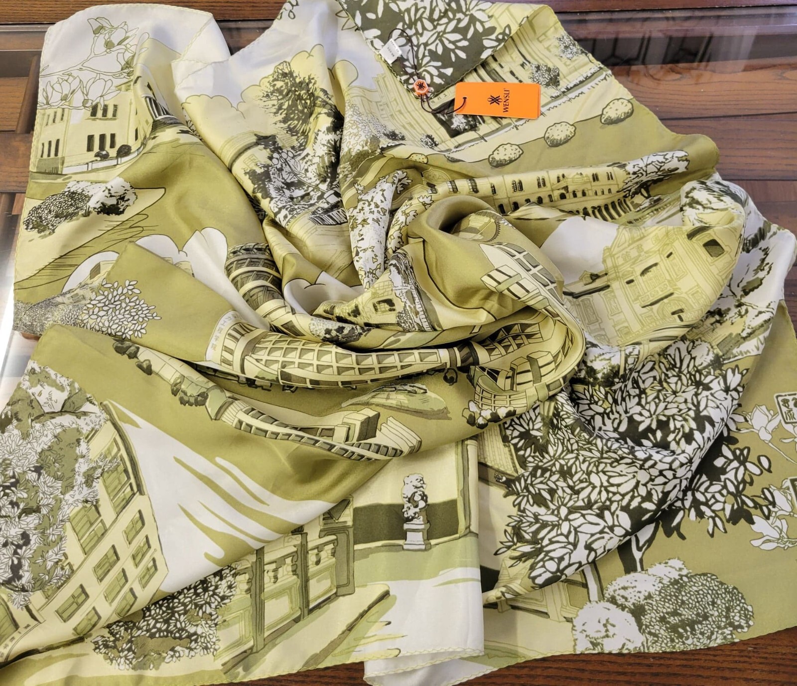 NWT WENSLI 35" SQUARE Silk Scarf Chinese | eBay
