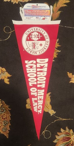 Detroit Mercy Law Red Felt Pennant, Circa 2010s, New | eBay