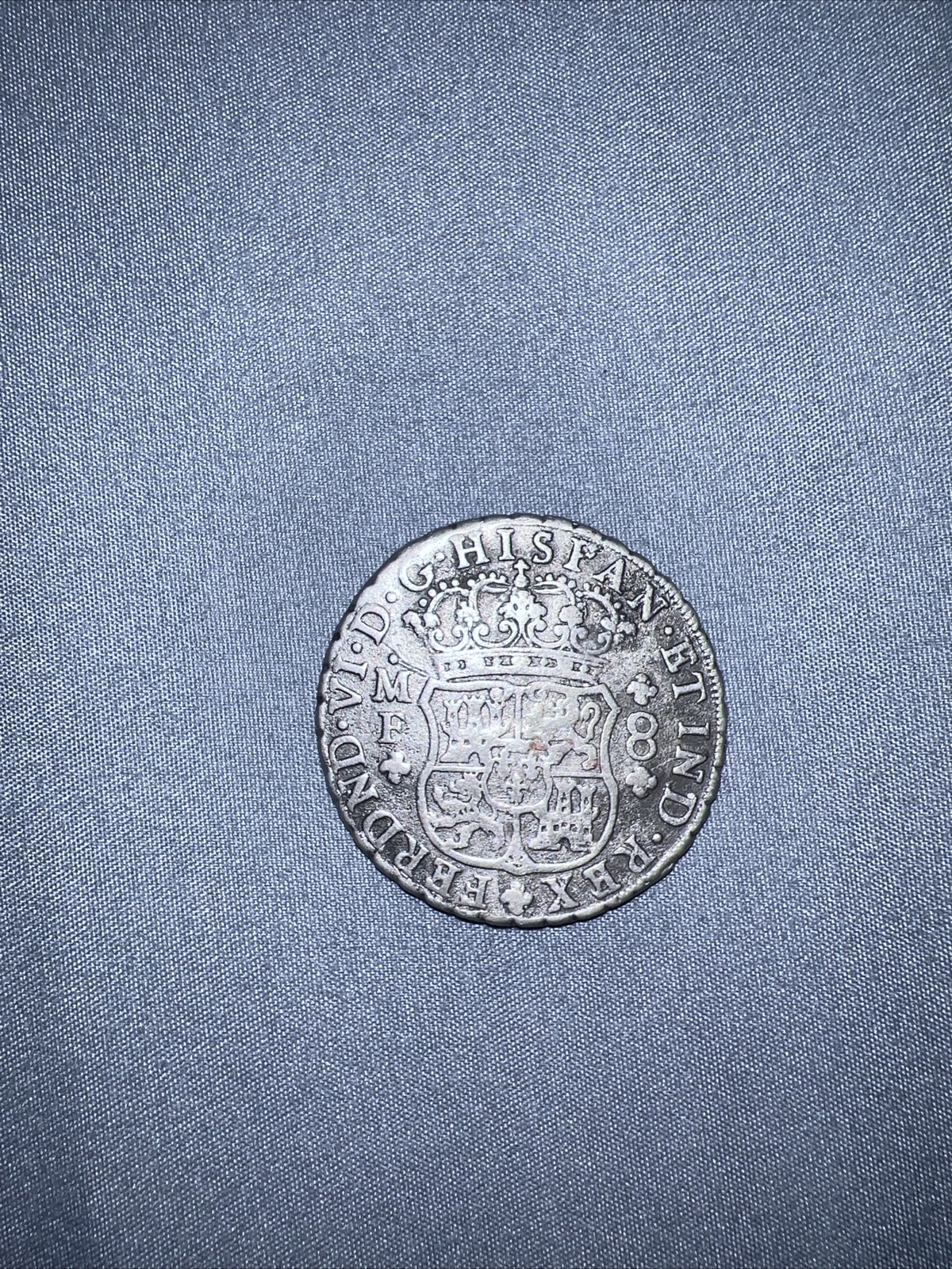 ANTIQUE 1748 VTRAQUE VNUM MEXICO FERDND VI D G HISPAN ET IND REX COIN ...