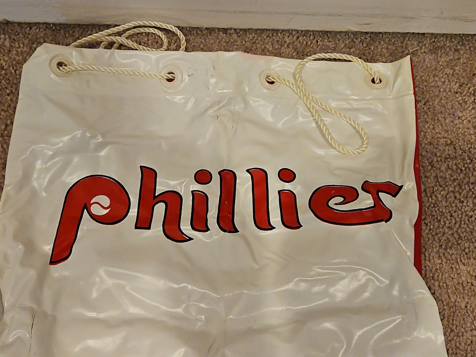Philadelphia Phillies Vinyl Drawstring Bag MLB Baseball, Vintage 1970s ...