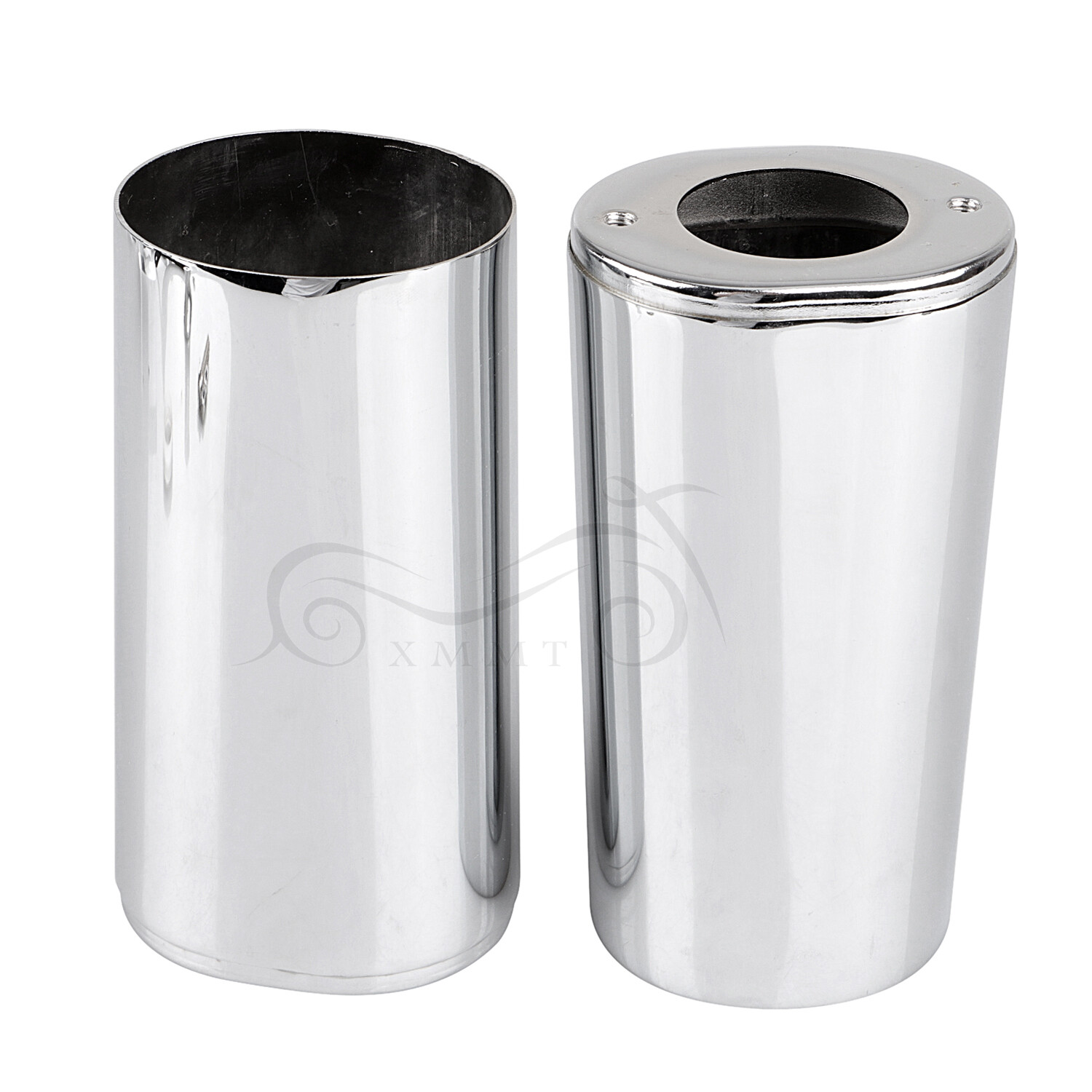 Chrome Fork Boot Slider Cover Cow Bells For Harley Street Glide Road ...