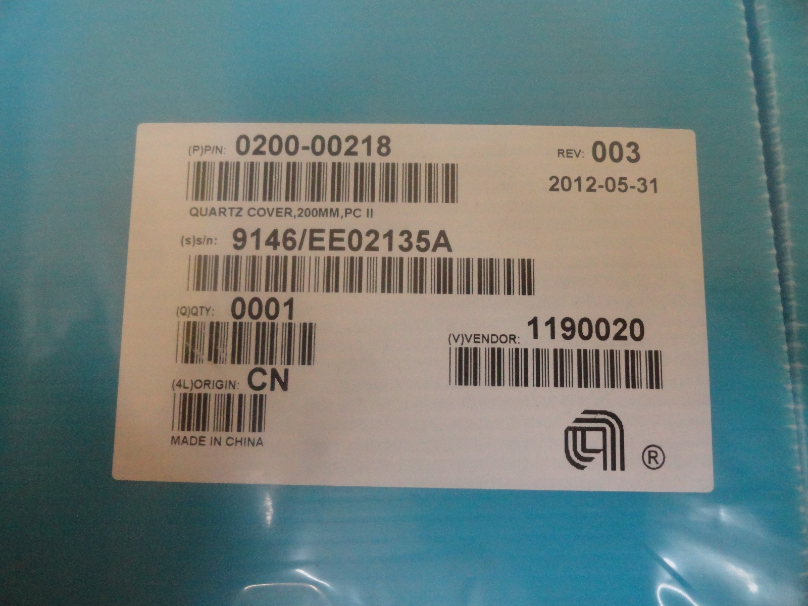 AMAT Applied Materials 1868624 200mm Pre Clean II Kit 0200-00218 0021 ...