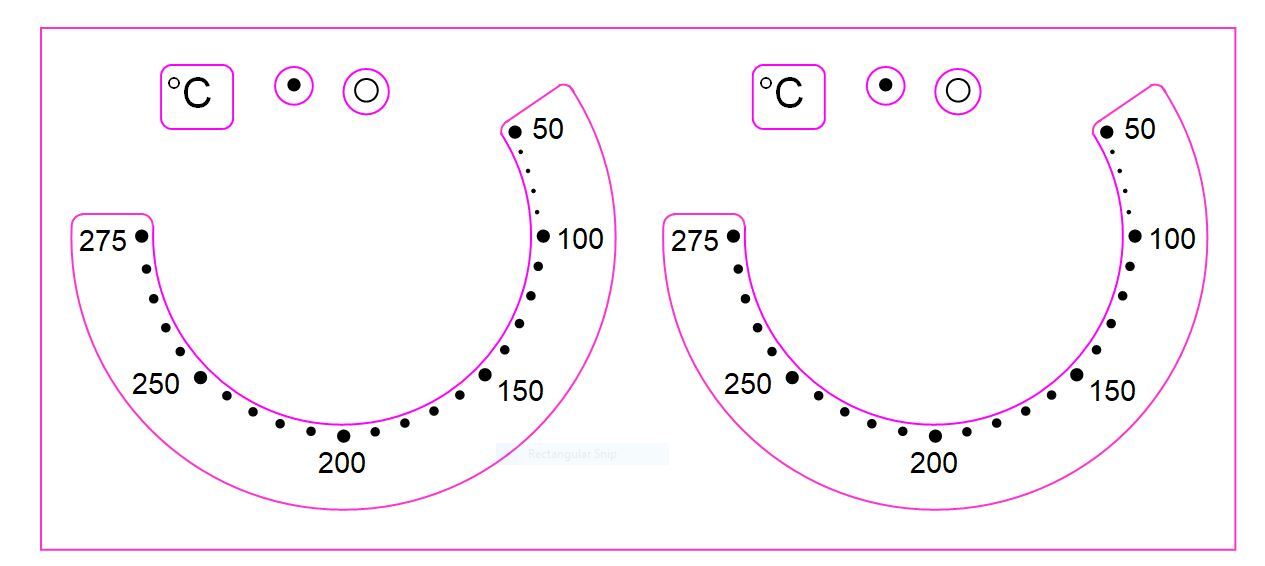 OVEN TEMPERATURE 50-275 replacement stove sticker decals markings ...