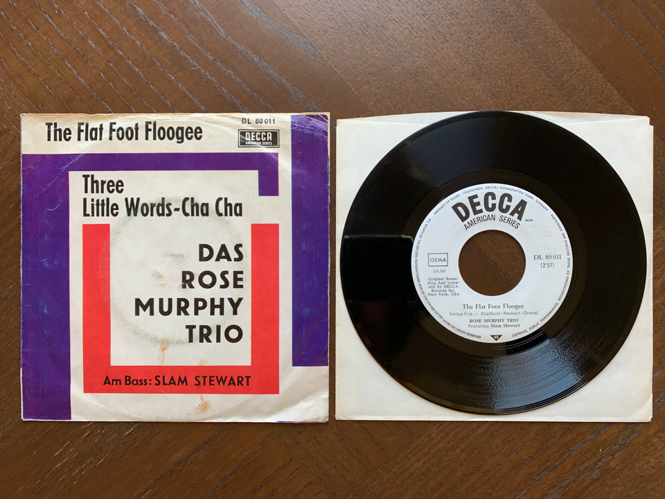 ROSE MURPHY Trio w/ SLAM STEWART 7" Rare 1967 Picture Sleeve 45 Decca ...