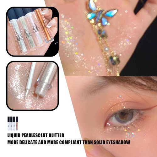 Glitter Liquid Eyeshadow Pearl Shine Eye Whitening Eye Shadow Lasting ...