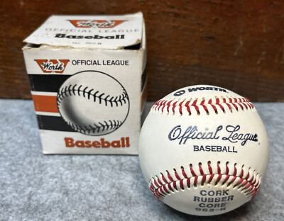 Vintage NOS 1970s 80s Worth Official League Baseball Ball W/ Box Unused ...
