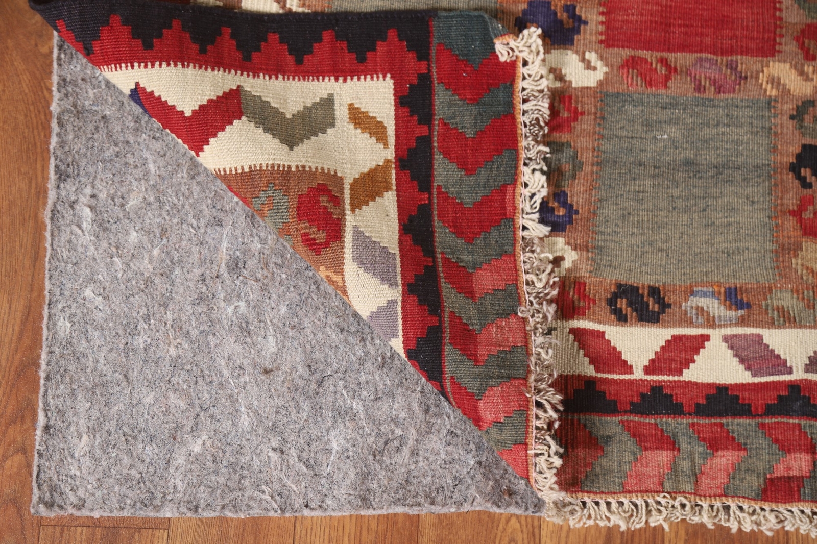 Tribal Checkered Kilim Qqashqaii Area Rug 5x8 Wool Hand-woven ...