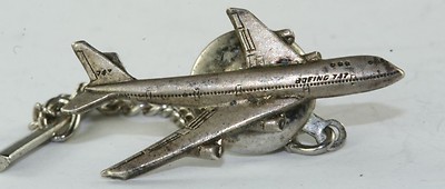 VINTAGE BOEING 747 STERLING SILVER AIRPLANE TIE TACK | eBay