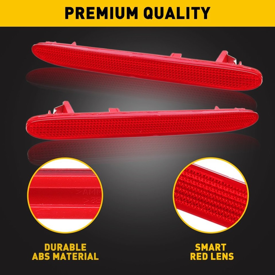 2pcs AUXITO Rear Bumper Stop Tail Reflector Lamp Case For 2009-11 Honda ...