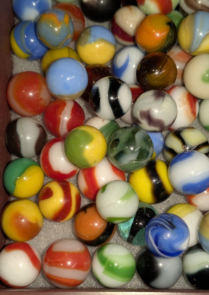 Vintage MIXED MARBLES Large Lot Many Akro Agate Corkscrews | eBay