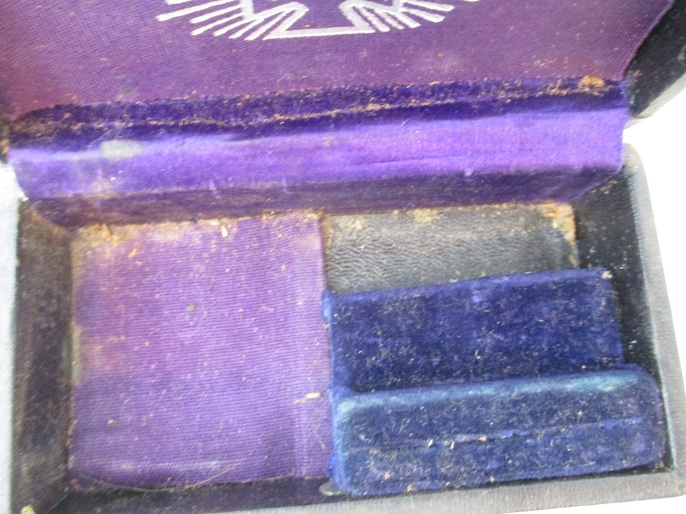 Antique Shaving Kit Purple Blades Razor Dirty Dirty Case 59 | eBay