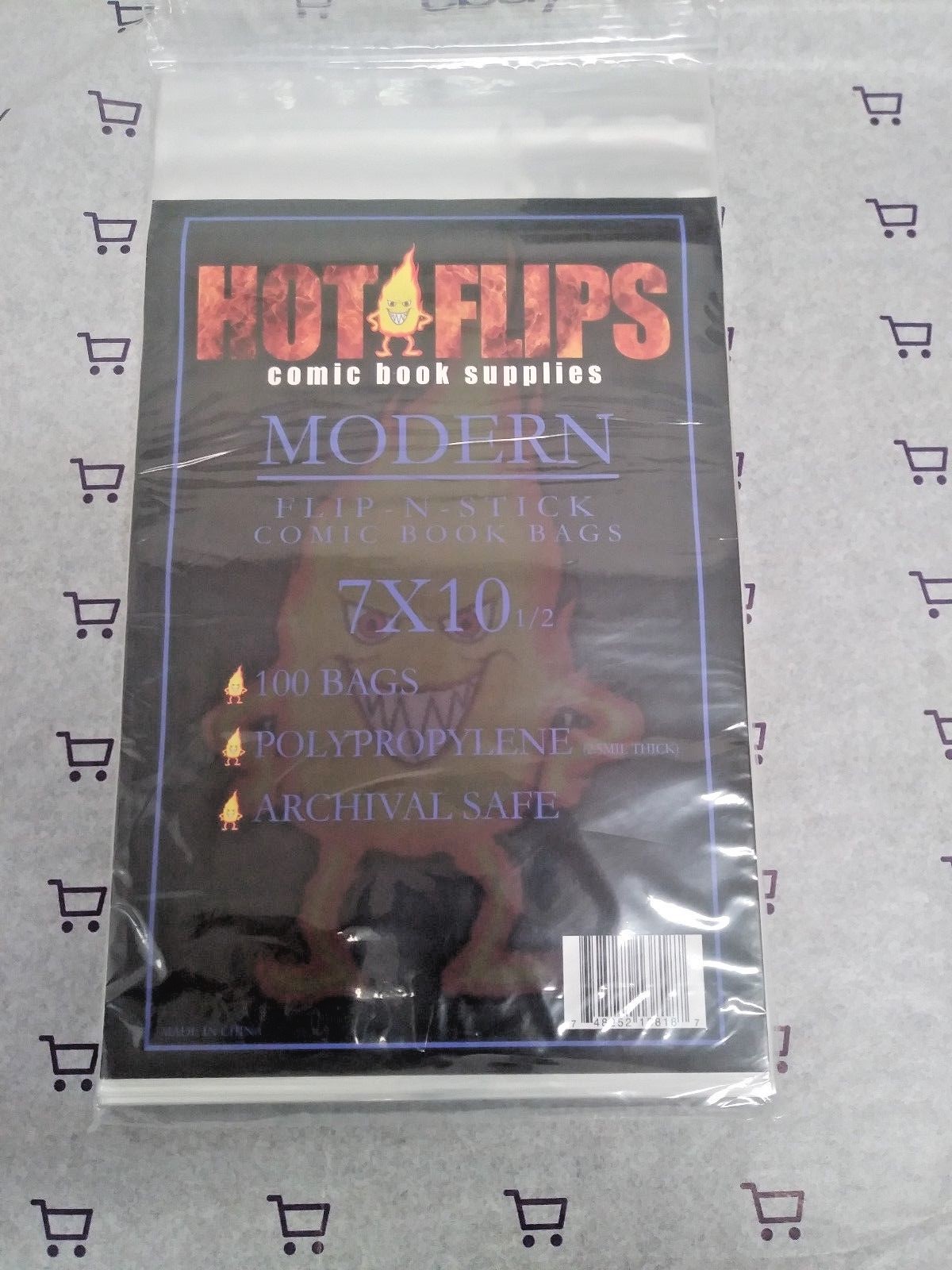 100 Modern Hot Flips Flip n Stick Comic Book Poly Bags Free Shipping | eBay