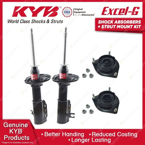Pair Front KYB Shock Absorbers Strut Mount Kit for Mazda 323 BA Astina ...