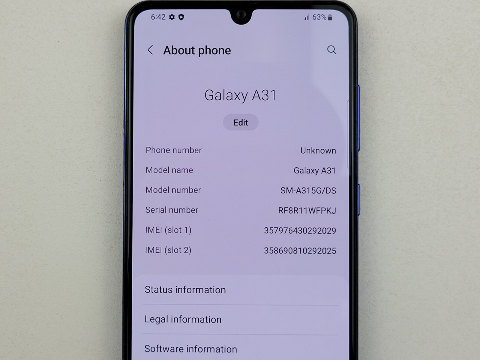 Samsung Galaxy A31 (SM-A315G/DS) 128GB - Blue (GSM Unlocked) Dual SIM ...