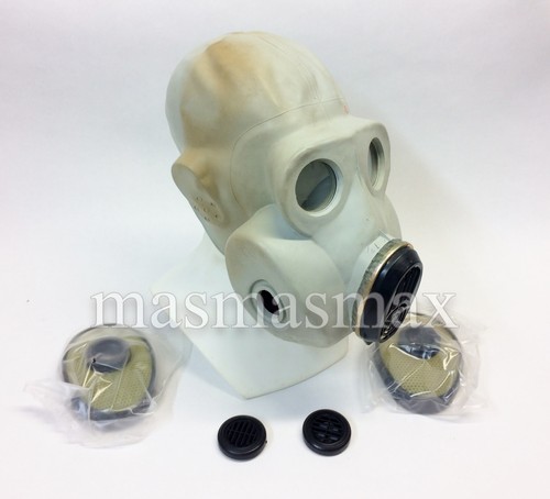 Vintage white Gas mask PBF gas mask size 2 medium gas mask PBF EO-19 ...