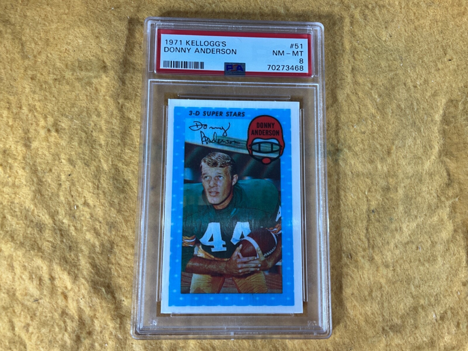 O11-57 FOOTBALL CARD - DONNY ANDERSON - 1971 KELLOGG’S 3-D SUPER STARS ...