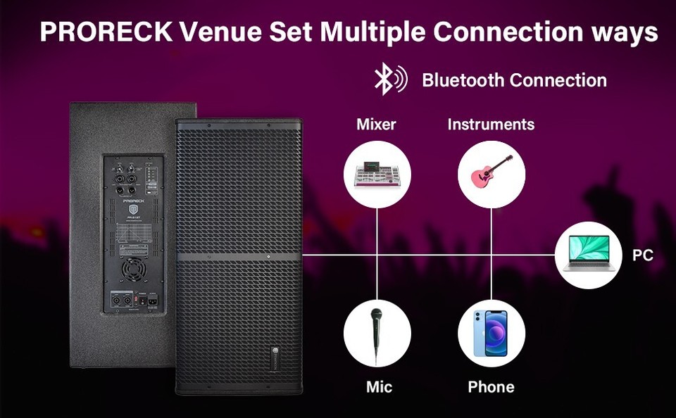PRORECK VENUE SET PA Line array Speaker System 12000W Stereo/ DJ ...