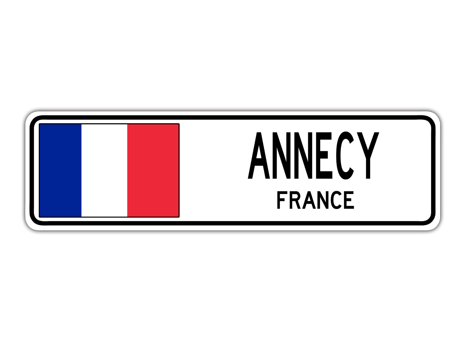 Annecy France Street French Flag City Country Wall Gift Aluminum Metal ...