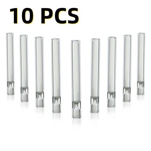 10PCS Glass Cigarette Tobacco Smoking Pipe 100MM Herb Cigar Smoke Pipes ...