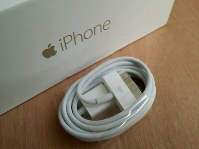 GENUINE 30Pin to USB Data Charger Cable For APPLE iPhone 4 4S 3GS iPad ...