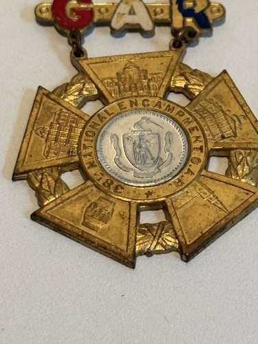 1904 Boston GAR 38th National Encampment Badge Medal Grand Army ...