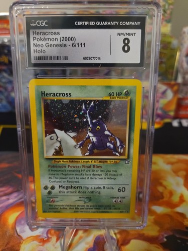 Pokemon Heracross Neo Genesis Set 2000 #6 Holo Rare CGC 8 NM/ Mint | eBay
