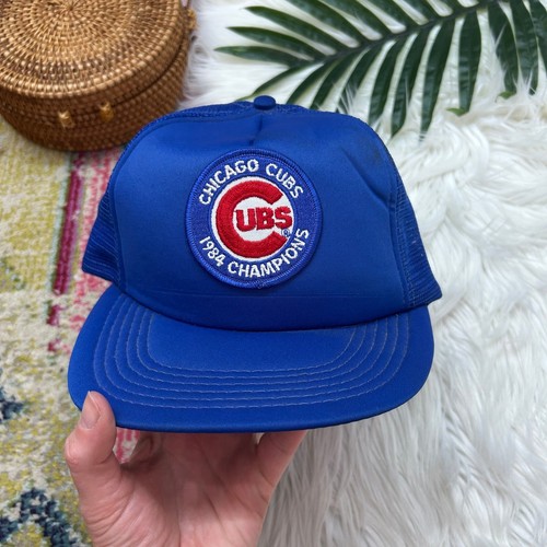 Vintage Chicago Cubs Blue 1984 Champions Champs Baseball Cap Hat | eBay