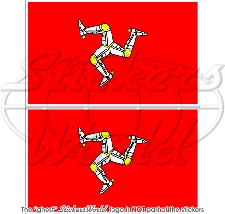 ISLE OF MAN Drapeau UK 100mm Autocollant x2 Vinyl Stickers | eBay