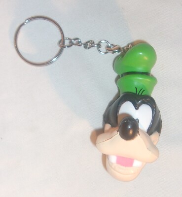 DISNEY SOFT GOOFY HEAD KEY CHAIN IN VERY GOOD CONDITION SCARCE HARD TO ...