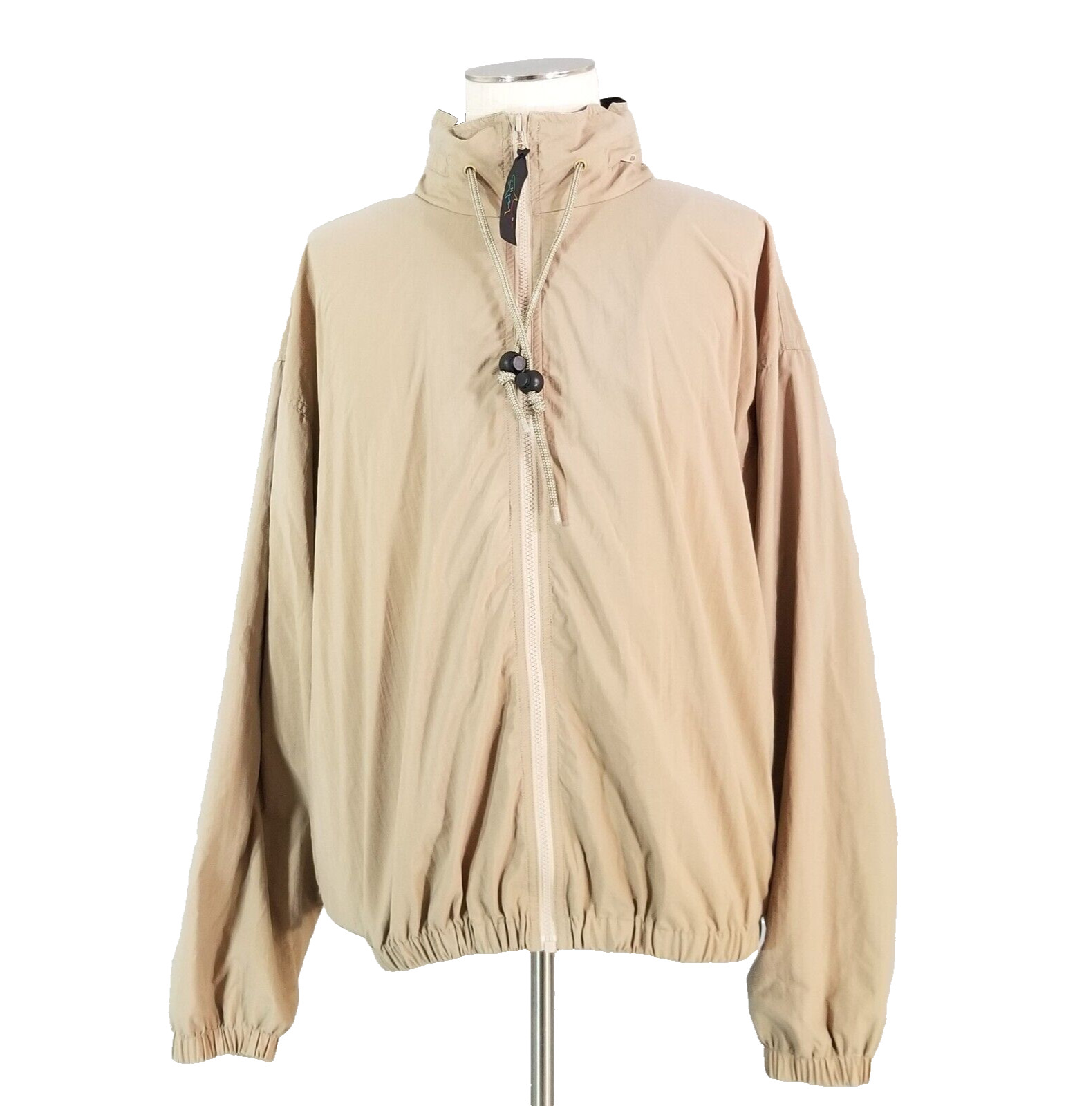 Greg Norman golf windbreaker jacket men's large beige… - Gem
