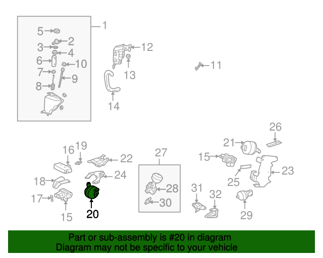 Mercedes-Benz 2203270115 AIR CELL Accumulator (Self Leveling System ...