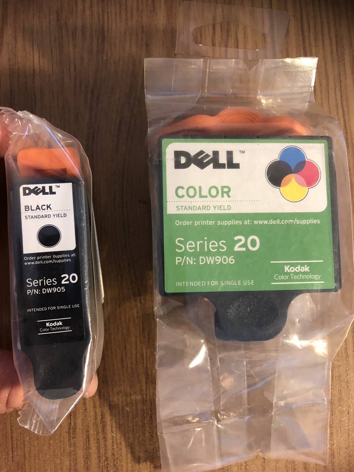 Genuine Dell Ink Cartridge Series 20 Set Black DW905 & DW906 Colour Ink ...