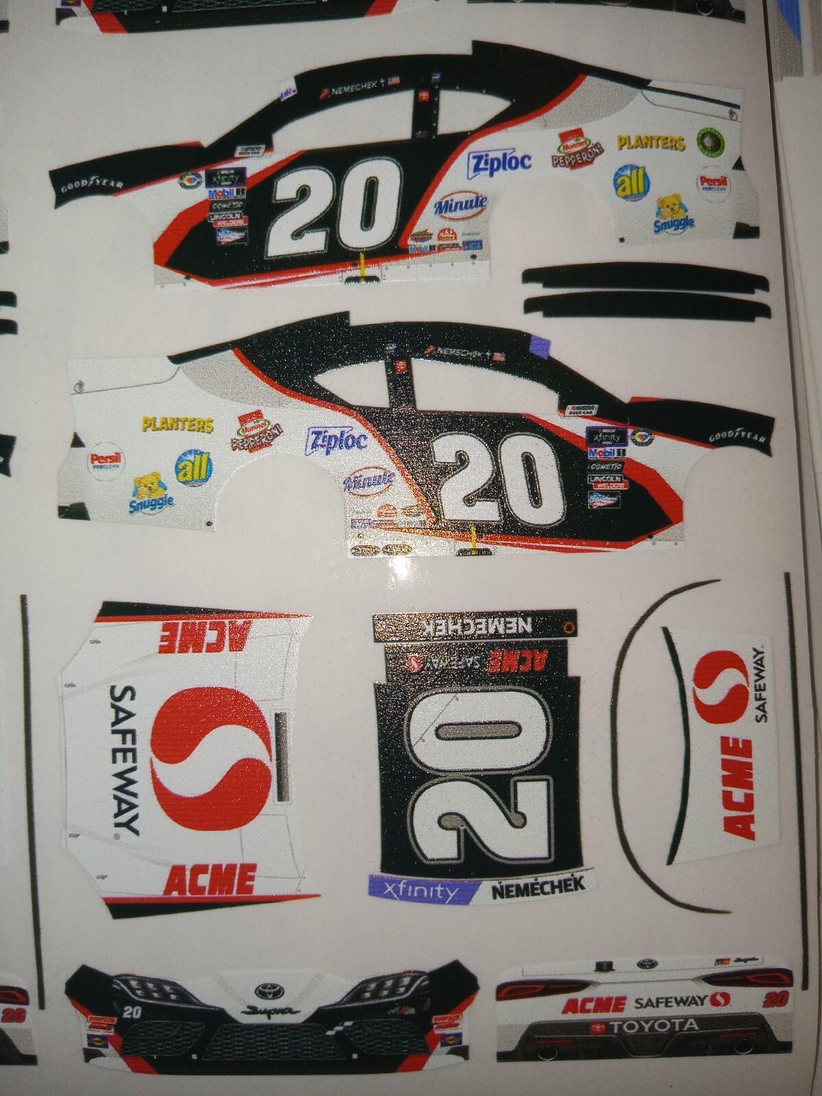 2023 JH Nemechek Xfinity Safeway Toyota 1/64 Peel & Stick Decals | eBay