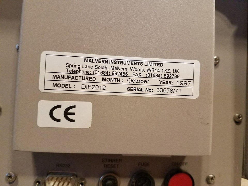 Malvern Instruments Sample Presentation Unit, DIF2012 - POWERS ON | eBay