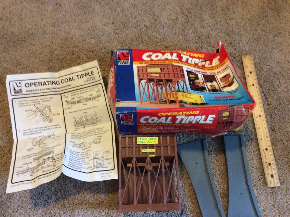 Life-like Trains Operating Coal Tipple HO Scale Model Build Diorama | eBay