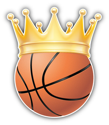 Basketball Ball Golden Crown Car Bumper Sticker Decal 4'' x 5'' | eBay