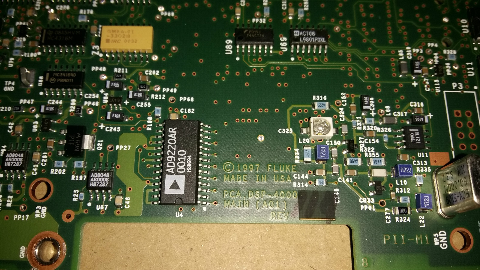 Fluke PCA Digital (A01) 658-3031 Rev 114 PCB for Fluke DSP 4000 Cable ...