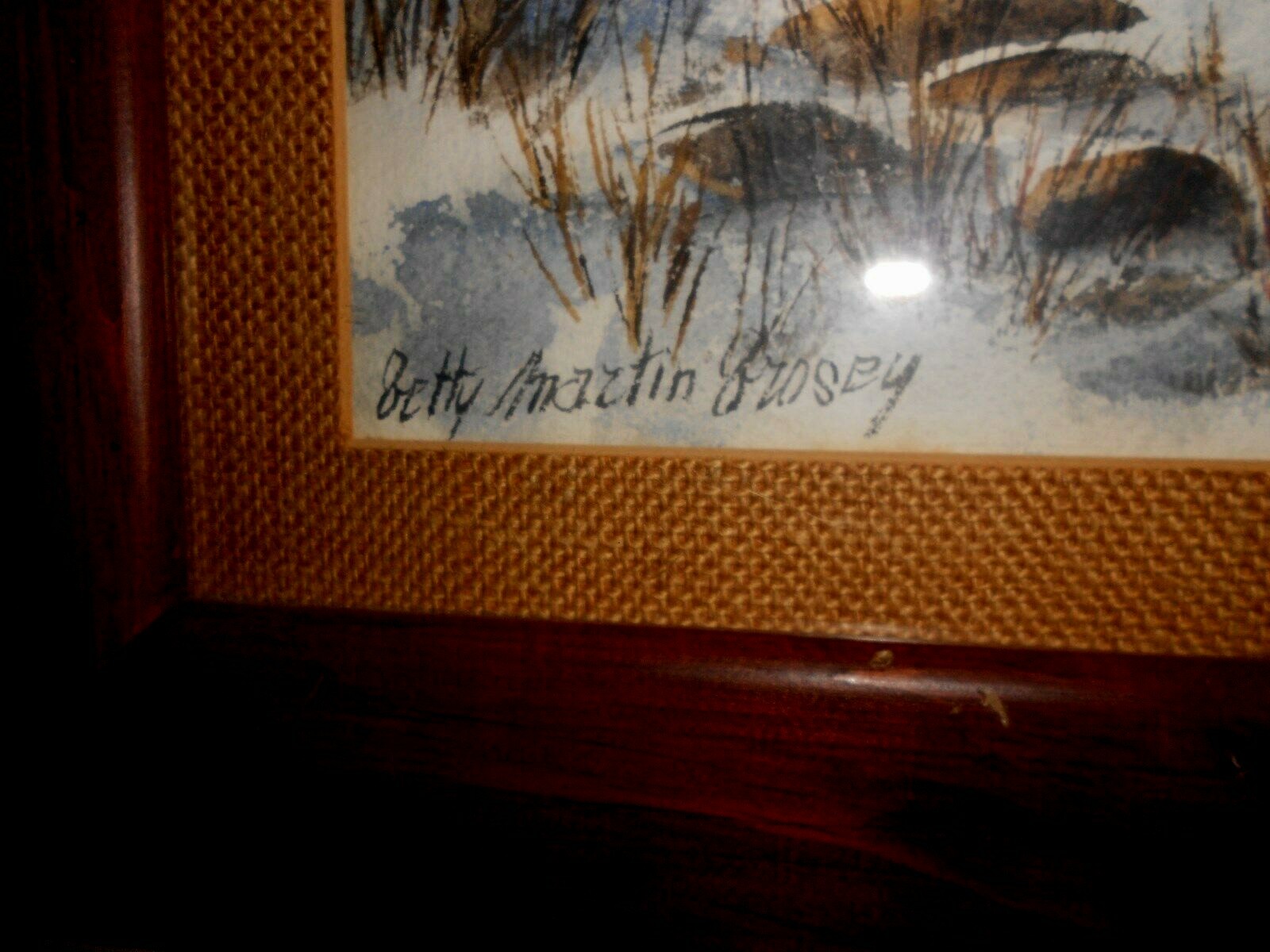 ORIGINAL WATERCOLOR,MTN BARN,IN SNOW, Artist BETTY MARTIN-ROSEY # 5143 ...